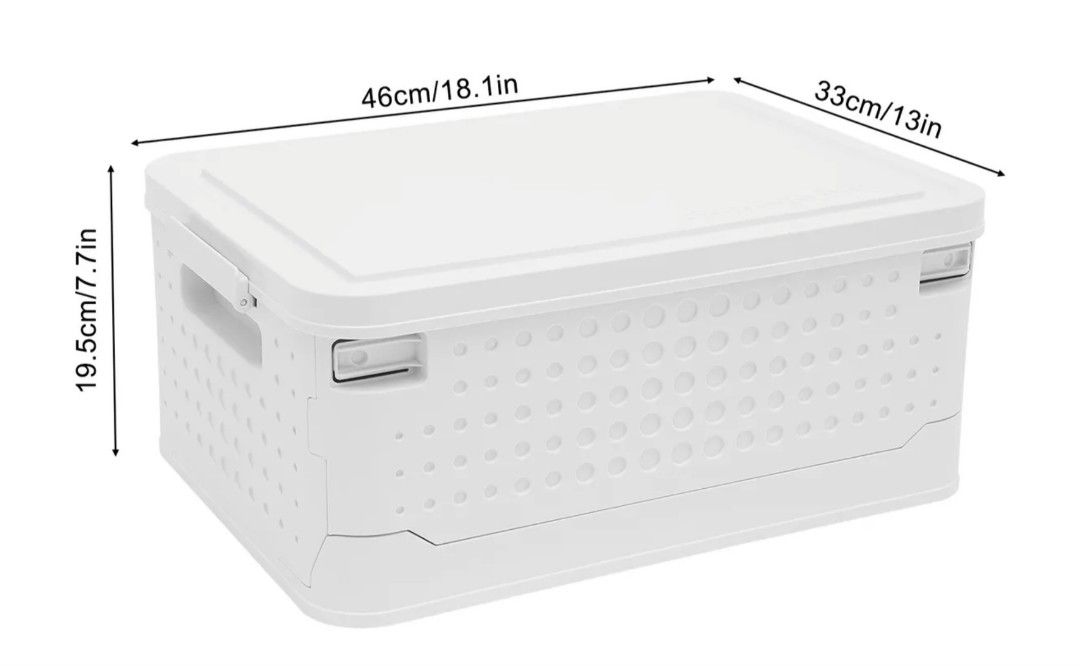 47(W) x 34(L) x 20cm(HT) Storage Box Container Organizer Bin Box Heavy ...