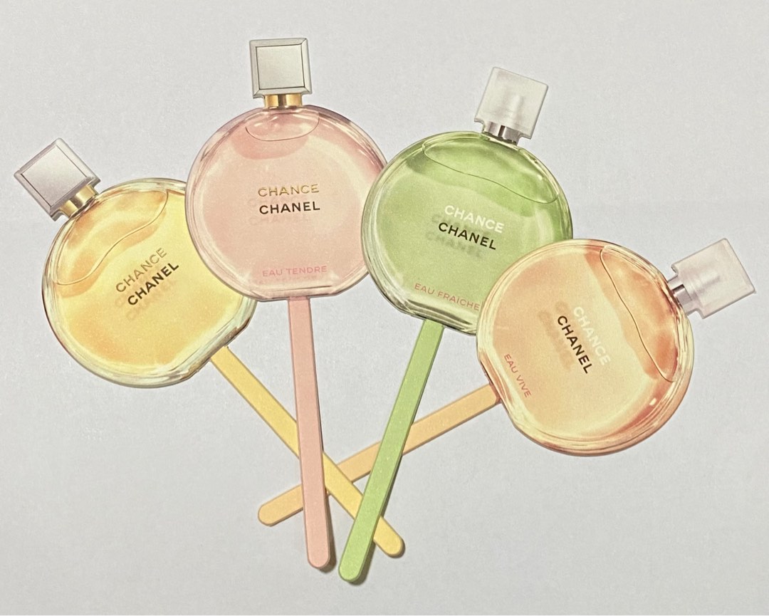 4 Chanel Perfume Cardboard Blotters, Beauty & Personal Care, Fragrance ...