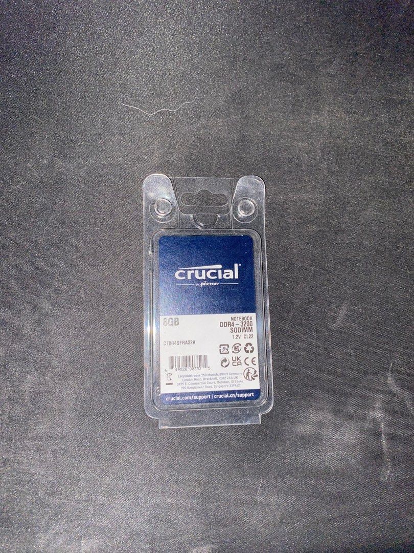 CRUCIAL 8GB RAM DDR4 3200MHz SODIMM, Computers & Tech, Parts ...