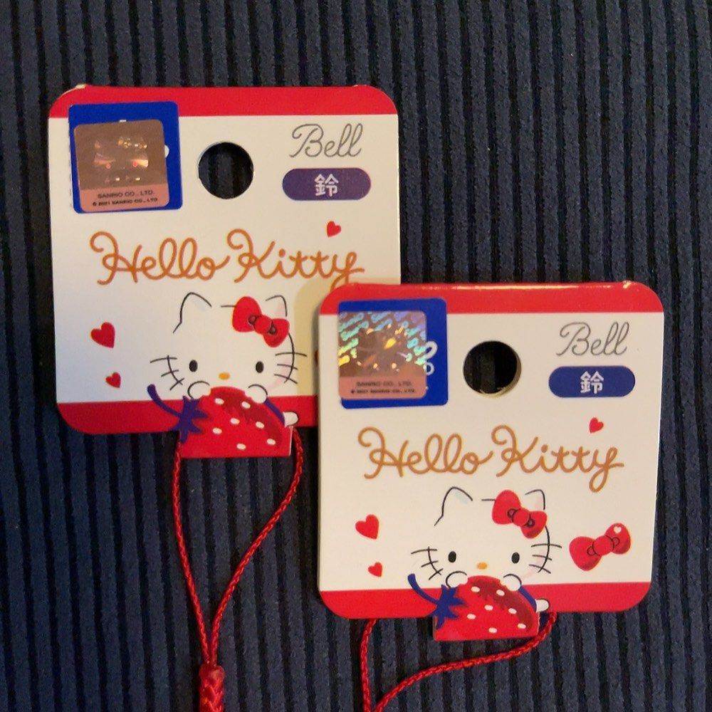 ️ 2x Sanrio Japan Hello Kitty Bell Charm with tinkle sound, Hobbies ...