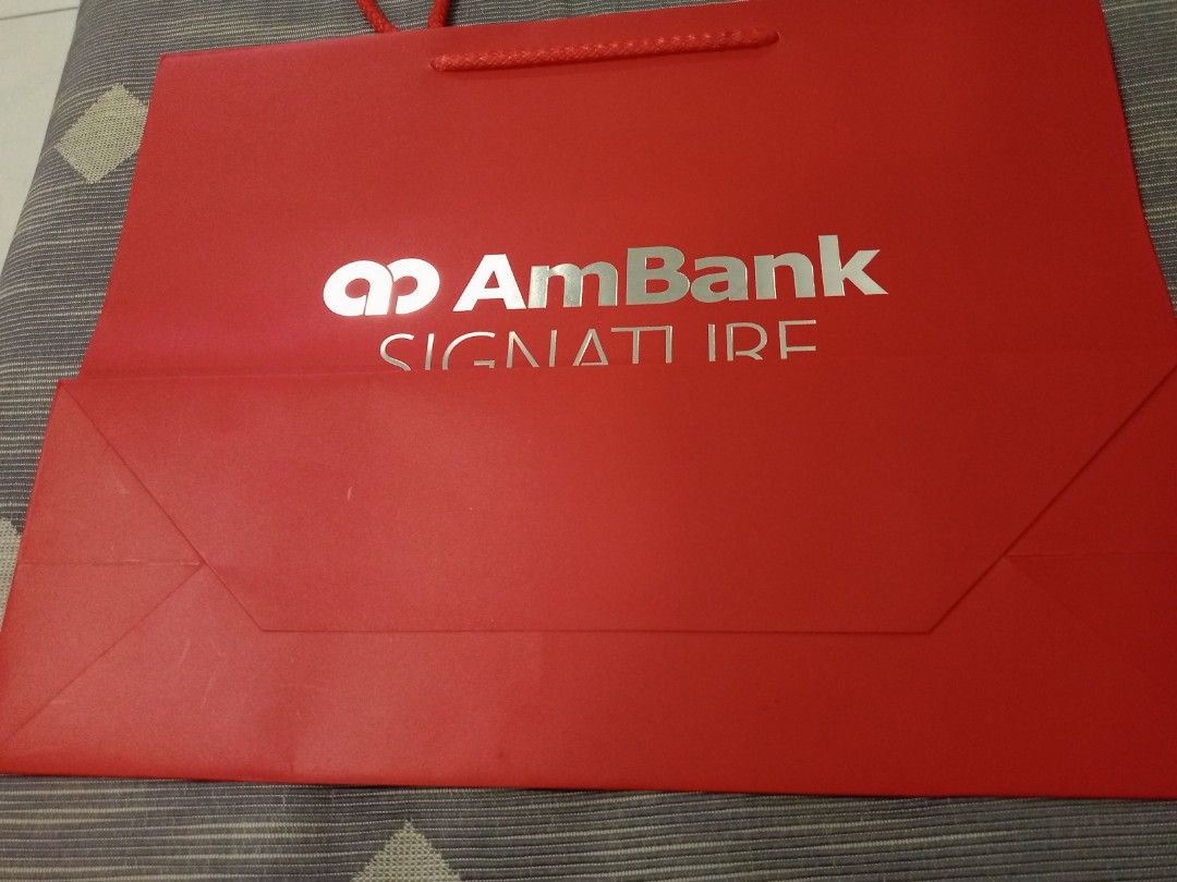 Ambank Signature Priority Banking Red Paper Bag, Hobbies & Toys ...