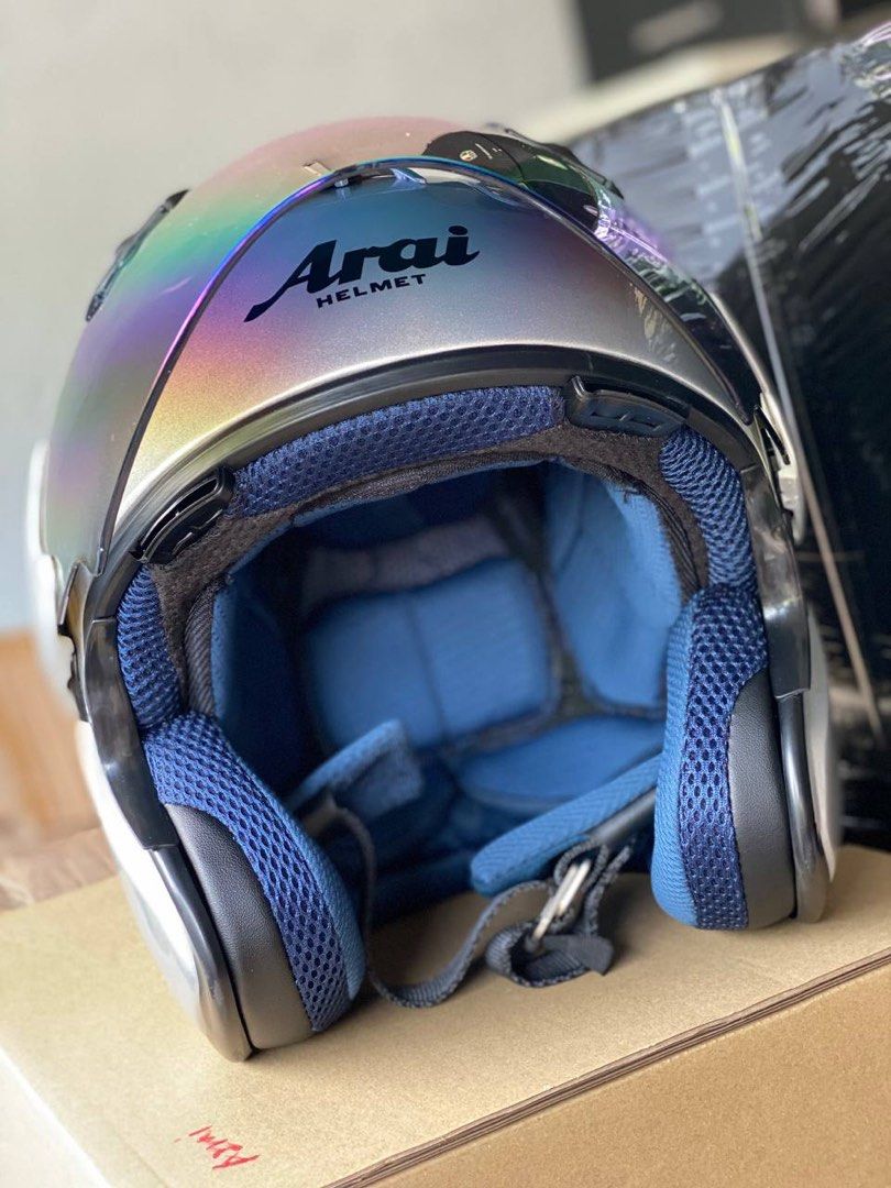 Arai ram 3 silver, Motorcycles, Motorcycle Apparel on Carousell
