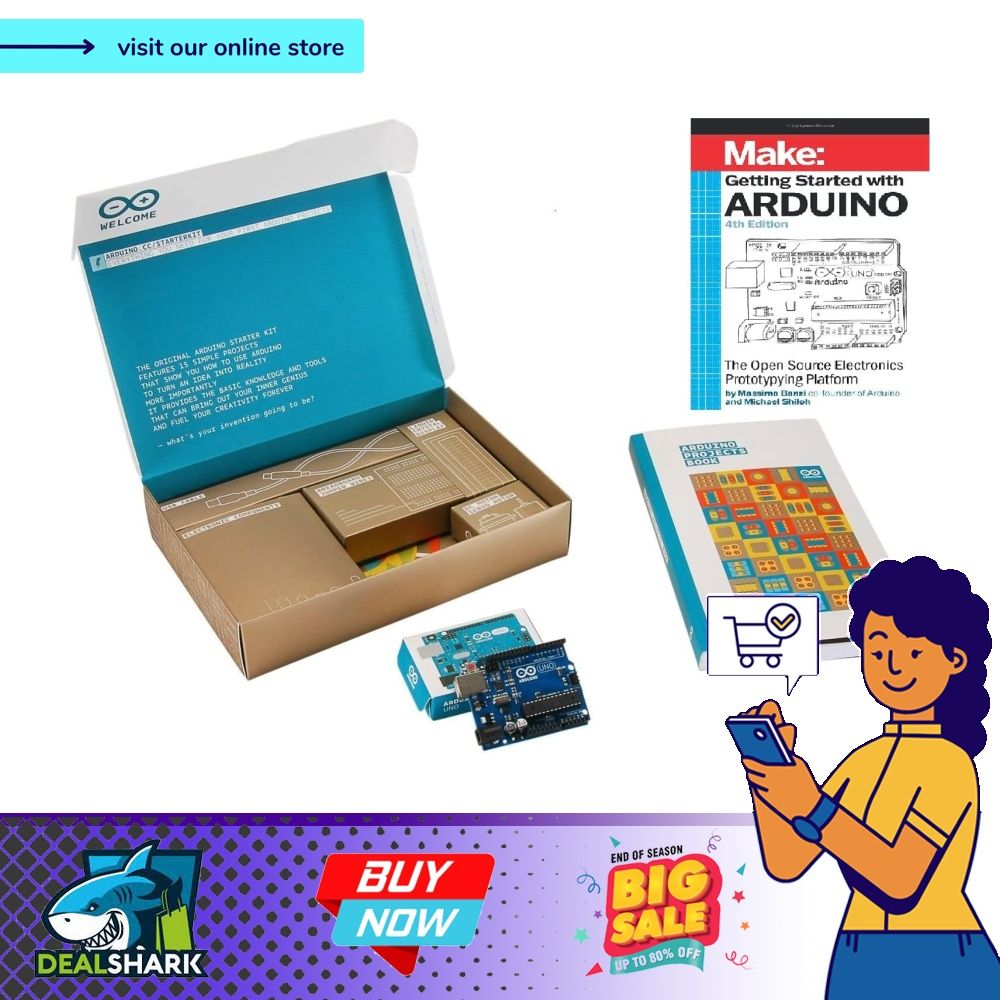 Arduino The Official Starter Kit Deluxe Bundle With Make Getting Started The Open Source