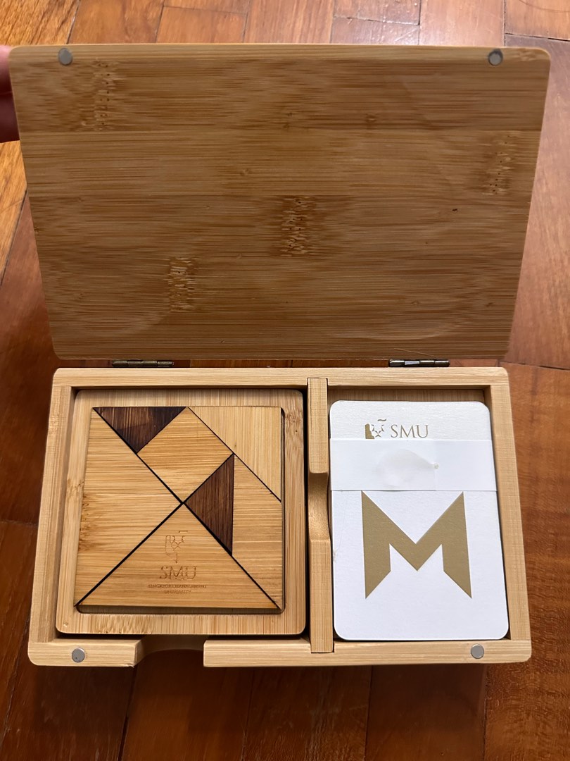 Bamboo Coaster with Tangram Puzzles, Hobbies & Toys, Toys & Games on ...