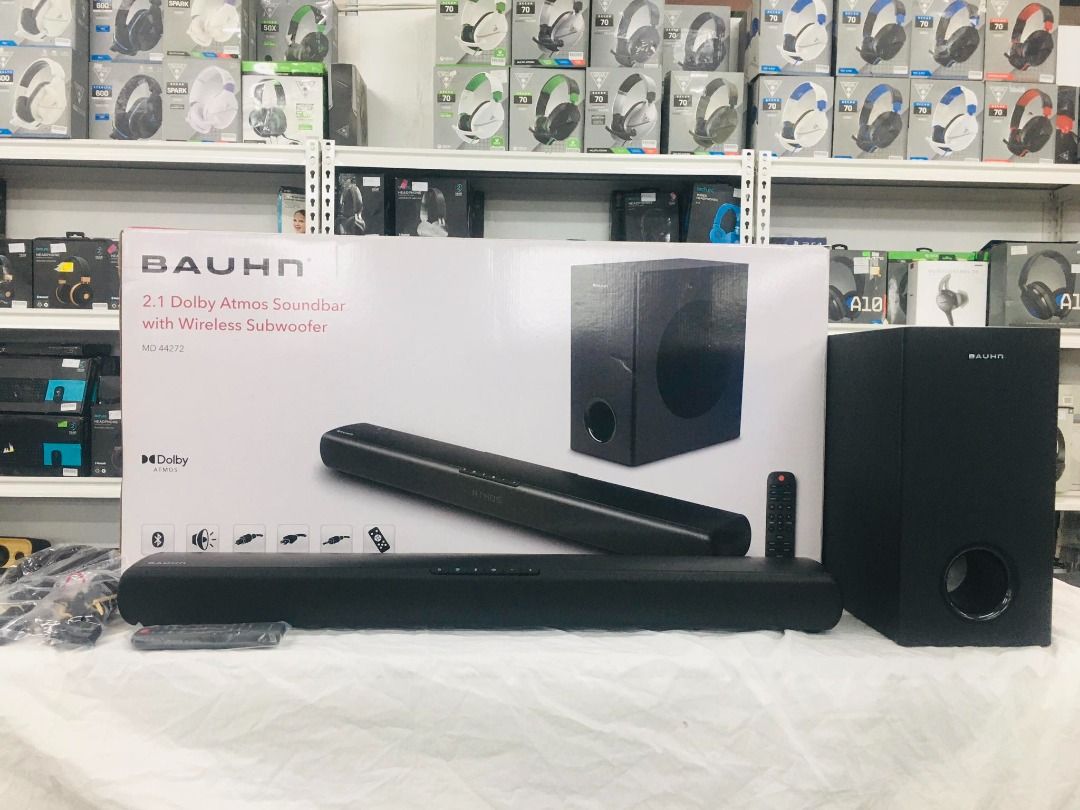 Bauhn 2.1 Dolby Atmos Soundbar with Wireless Subwoofer, Audio ...