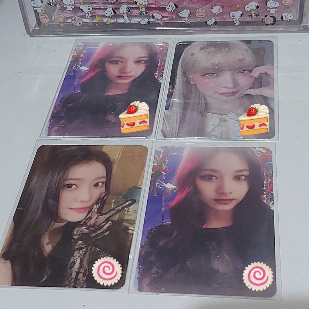 billlie haruna + twice tzuyu, kep1er xiaoting + tzuyu photocard sets (same emoji, one set ...