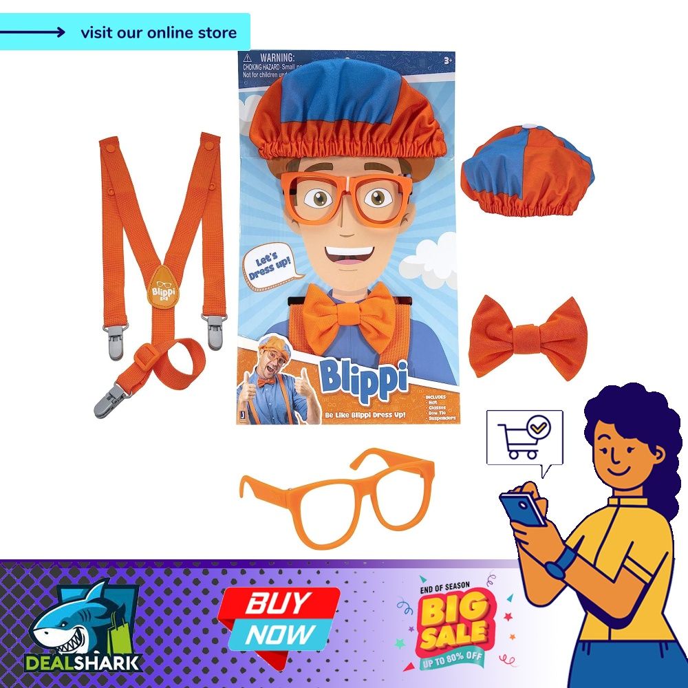 Blippi Costume Roleplay Accessories, Perfect for Dress Up and Play Time ...