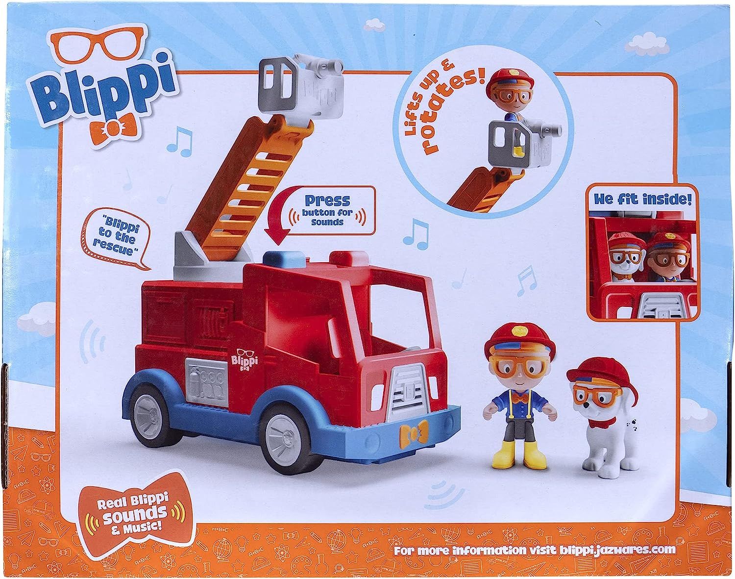 Blippi Fire Truck - Fun Freewheeling Vehicles with Freewheeling ...