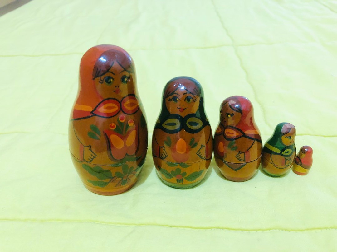 Boneka isi boneka, Rusia Nesting Dolls, Matryoskha asli Rusia, isi 5 ...