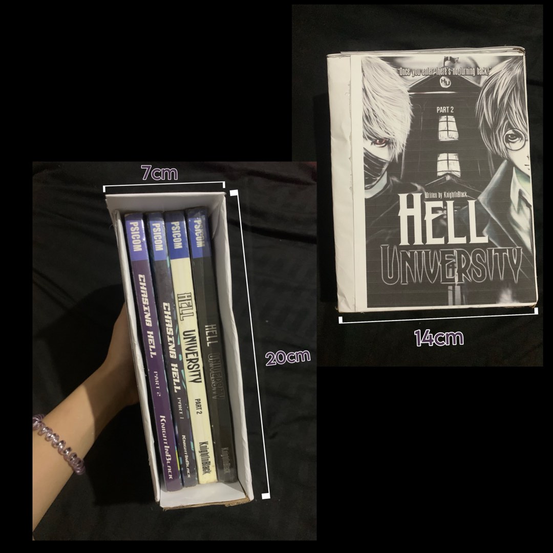 Book Box for Hell University Chasing Hell wattpad books HU CH Costumize, Hobbies & Toys, Books ...