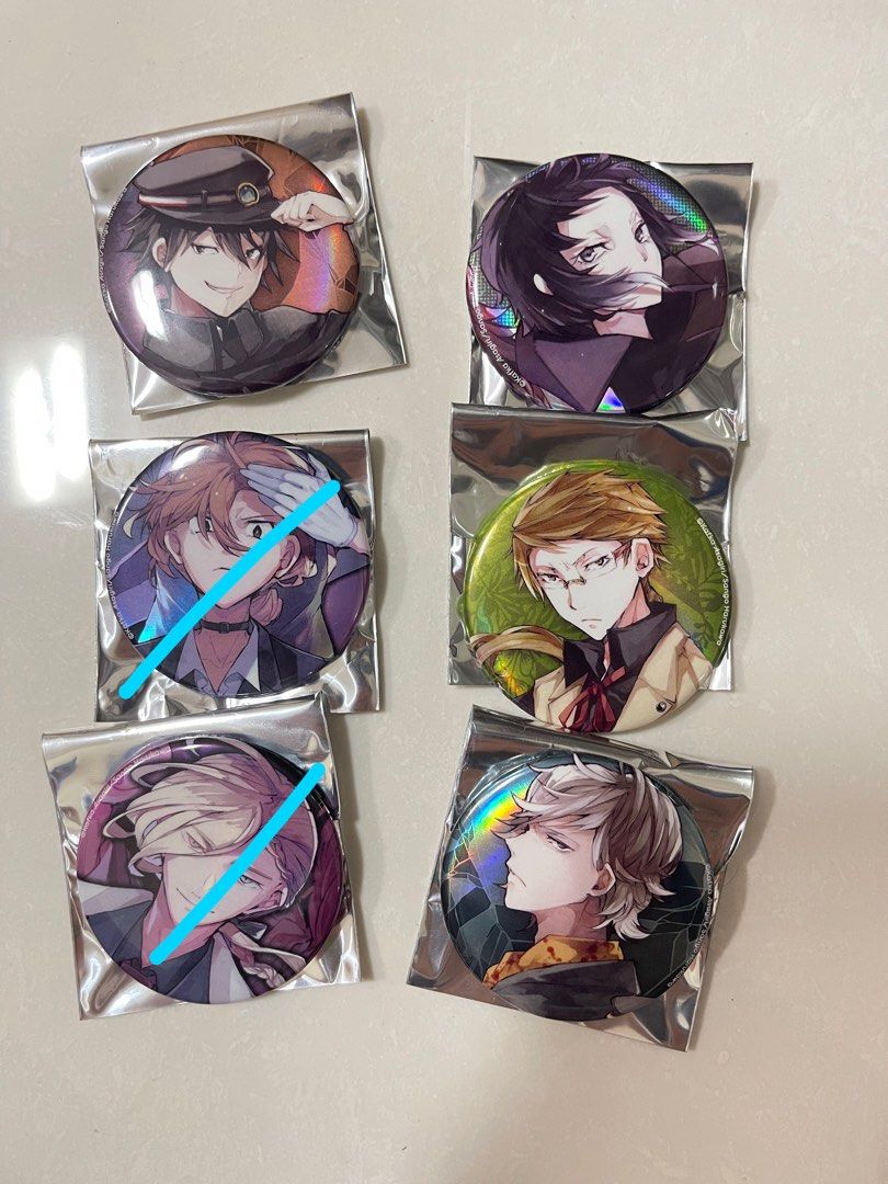 bungou bungo stray dogs bsd badges, Hobbies & Toys, Memorabilia ...