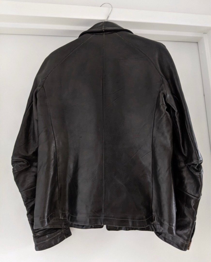 Carol Christian Poell CCP HOIL Scarstitch Leather Jacket, Men's Fashion ...