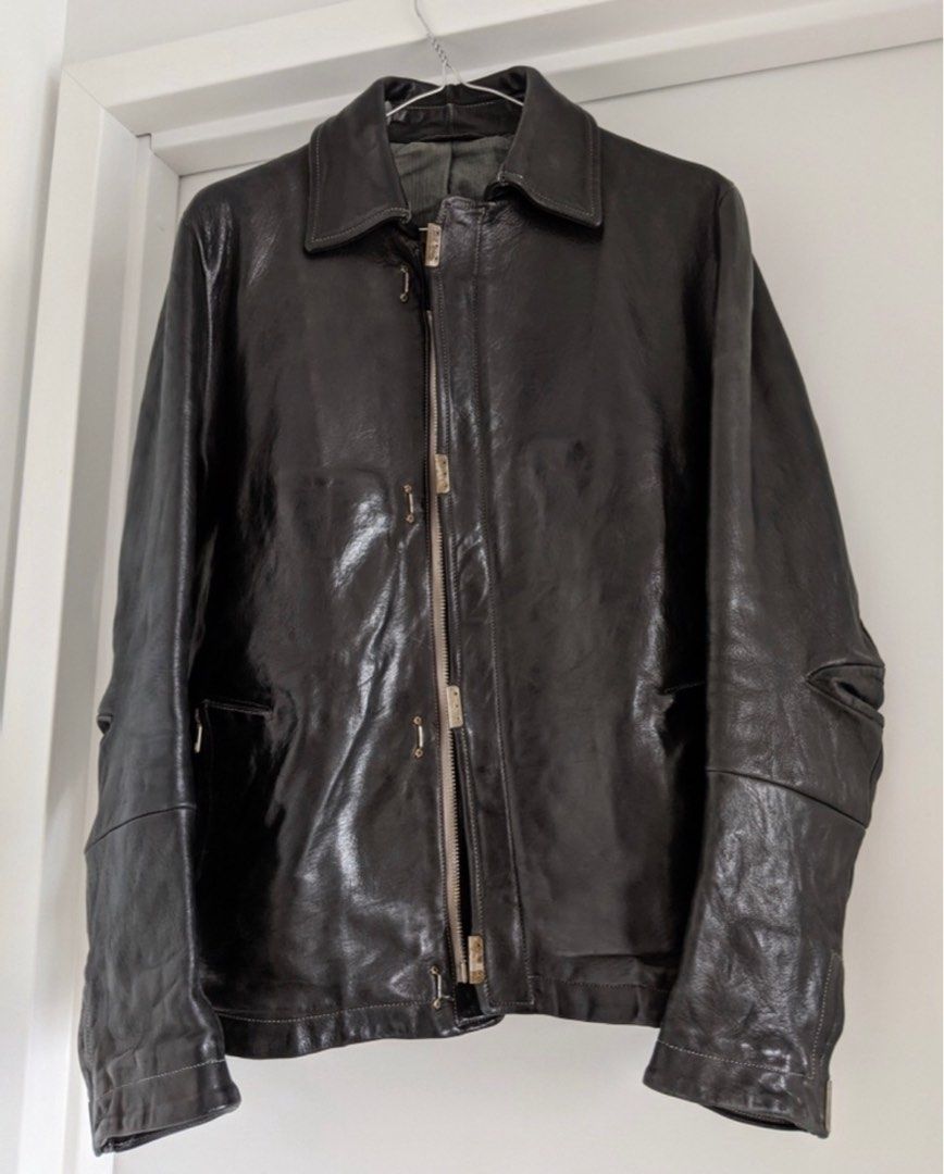 Carol Christian Poell CCP HOIL Scarstitch Leather Jacket, Men's Fashion ...