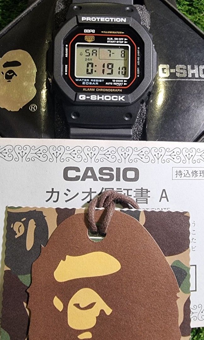 Casio G-Shock dw-5000 bathing ape bape, Men's Fashion, Watches ...