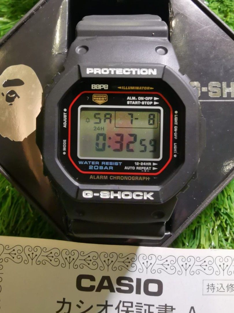 Casio G-Shock dw-5000 bathing ape bape, Men's Fashion, Watches ...