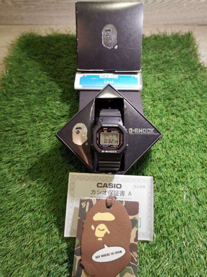 Casio G-Shock dw-5000 bathing ape bape, Men's Fashion, Watches ...