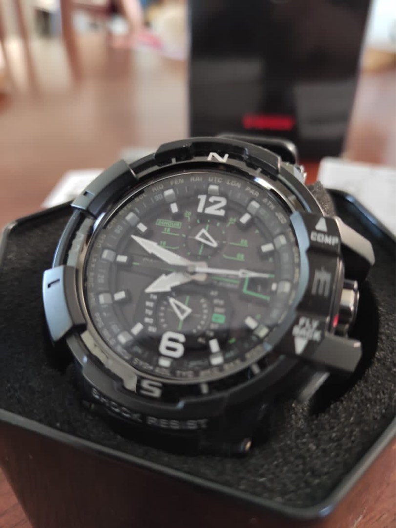 Casio G-Shock GW-A1100-1A3JF 54mm Black Resin Case with Black Resin ...