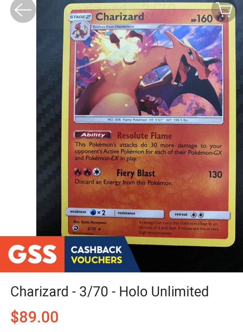 Charizard 2018 pokemon card, Hobbies & Toys, Toys & Games on Carousell