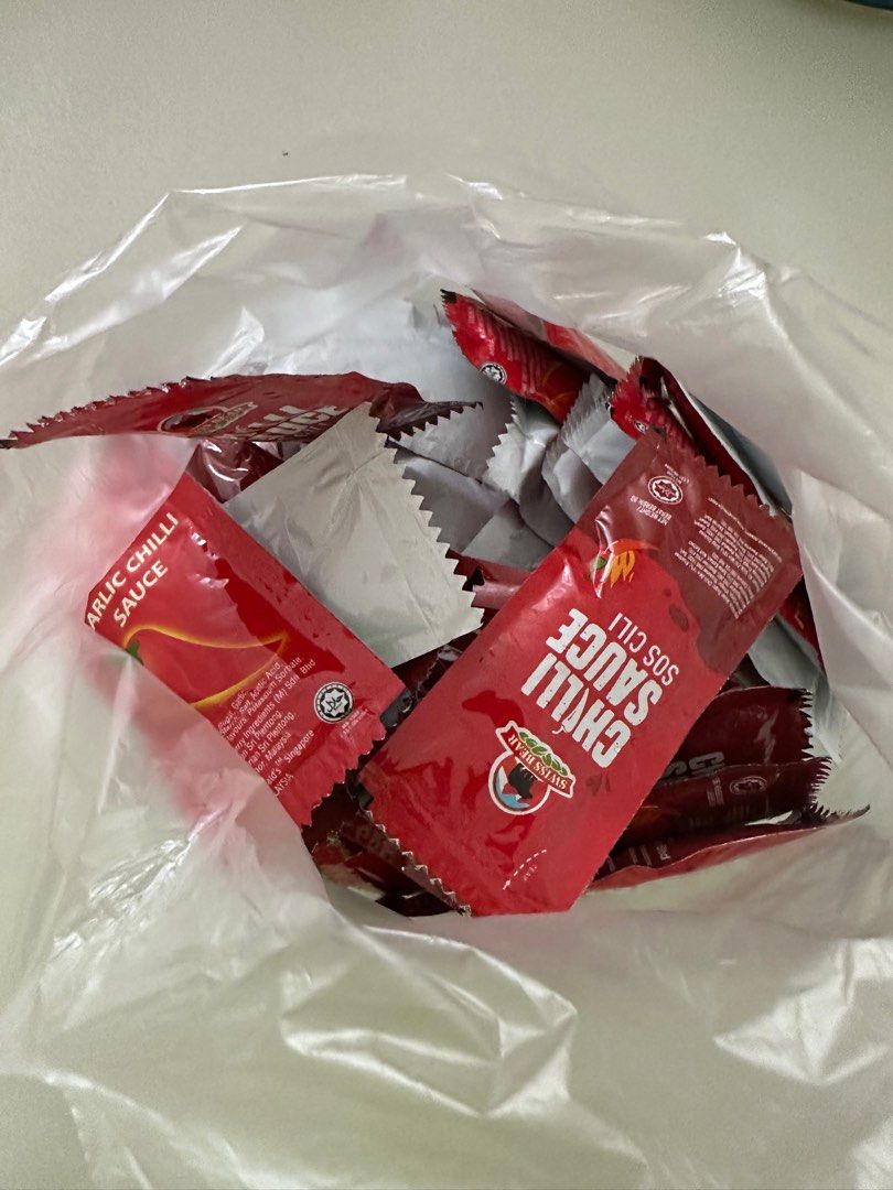 Chili sauce sachets, Food & Drinks, Spice & Seasoning on Carousell