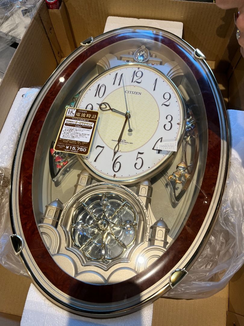 Citizen Rhythm musical wall clock with Swarovski crystals, Furniture ...