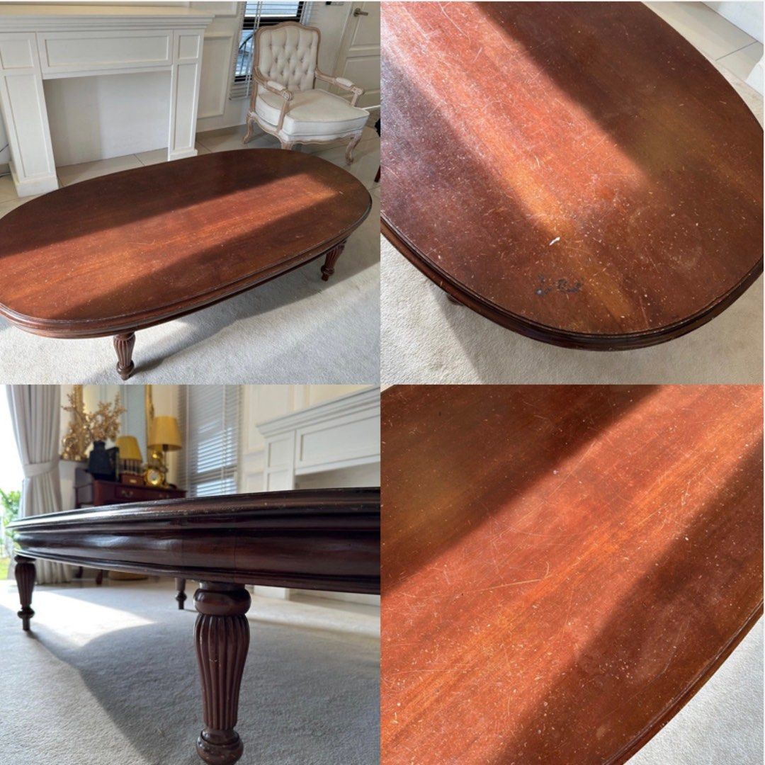 Classic Vintage Coffee Table Solid Wood, Furniture & Home Living ...