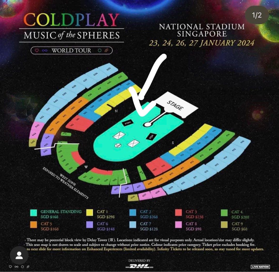 Coldplay SG Concert, Tickets & Vouchers, Event Tickets on Carousell