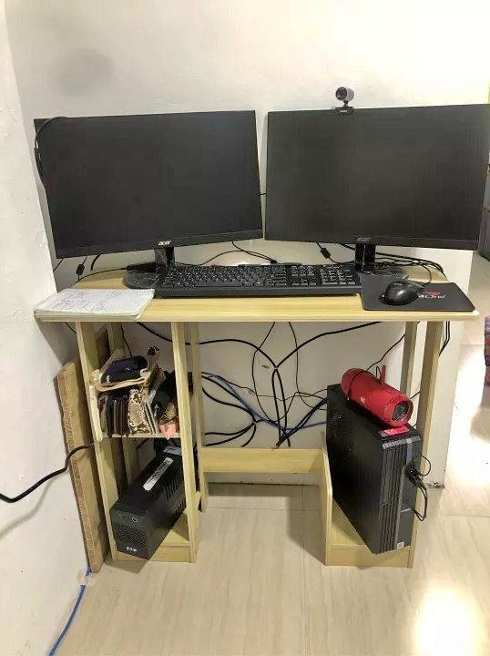 Coospro Computer Table Desk Study Table with Drawer and Bookshelf for ...