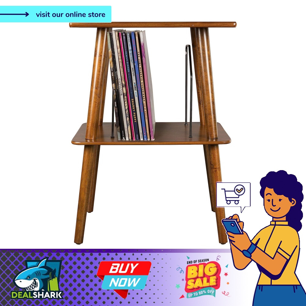 Crosley ST66-MA Manchester Turntable Stand with Wire Record Storage ...