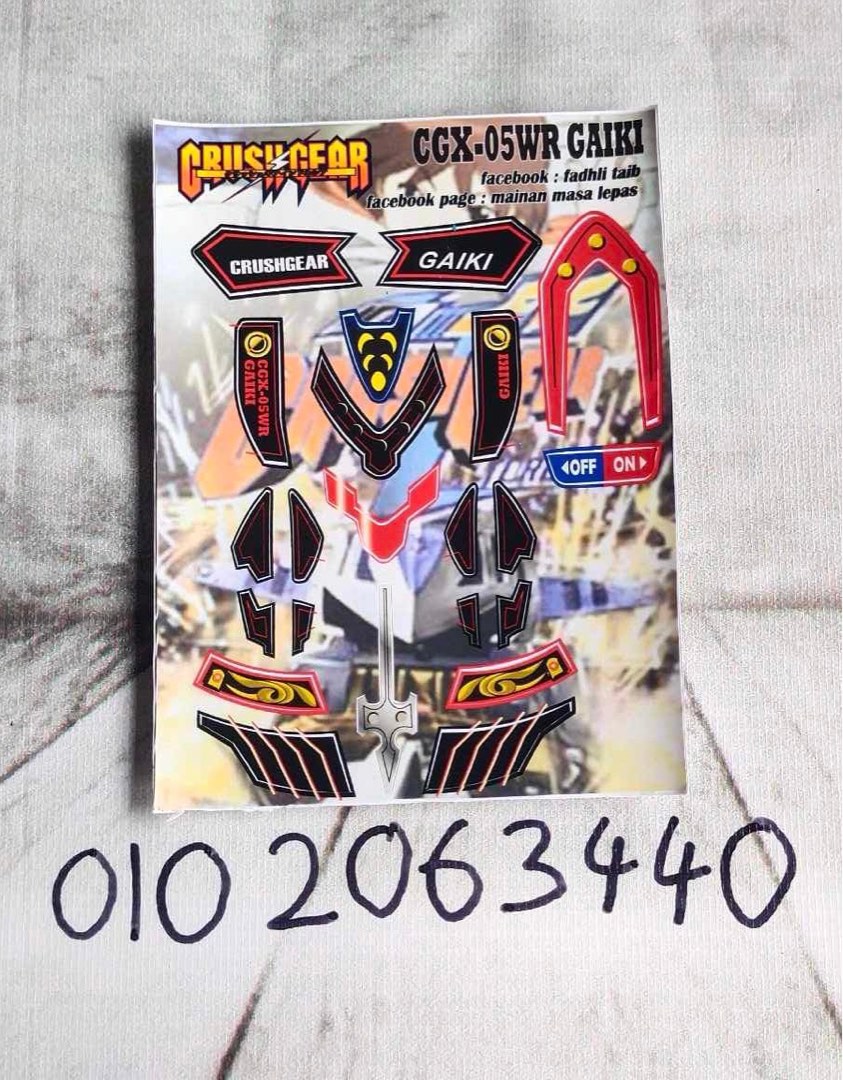 crush gear black gaiki sticker kalis air susah koyak water resistant ...