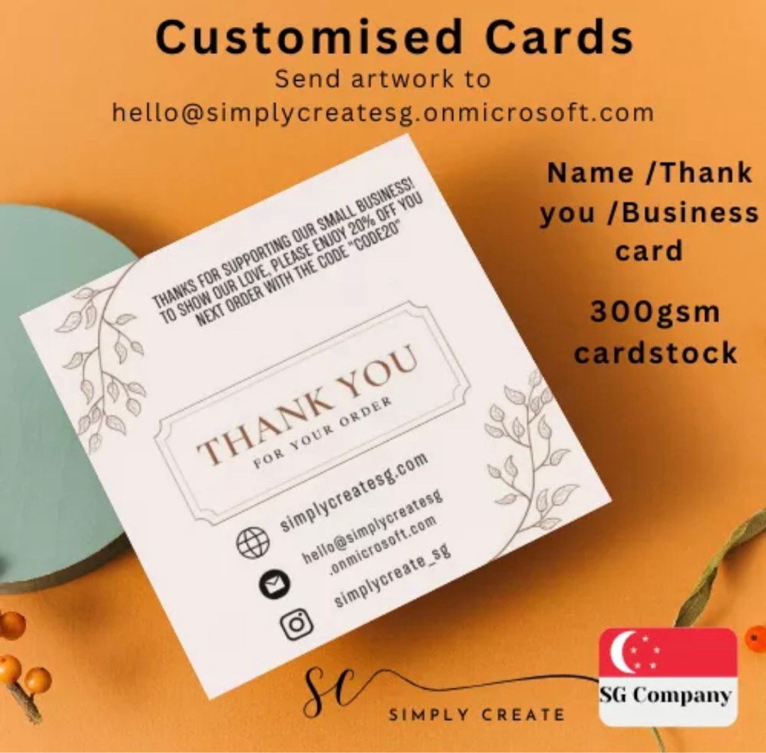 Customised cards 300gsm, Hobbies & Toys, Stationery & Craft, Art ...
