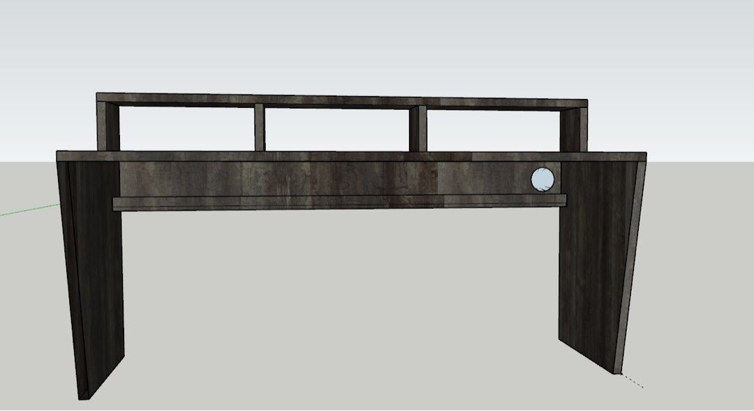 Custom-Made Study Table with cable organizer shelf, Furniture & Home ...