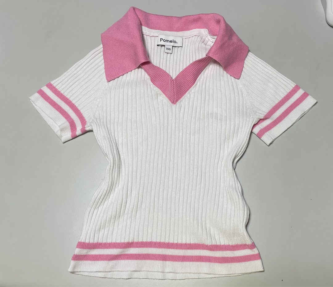 Pomelo sailors Cute Korean aesthetic striped top , Women's Fashion ...