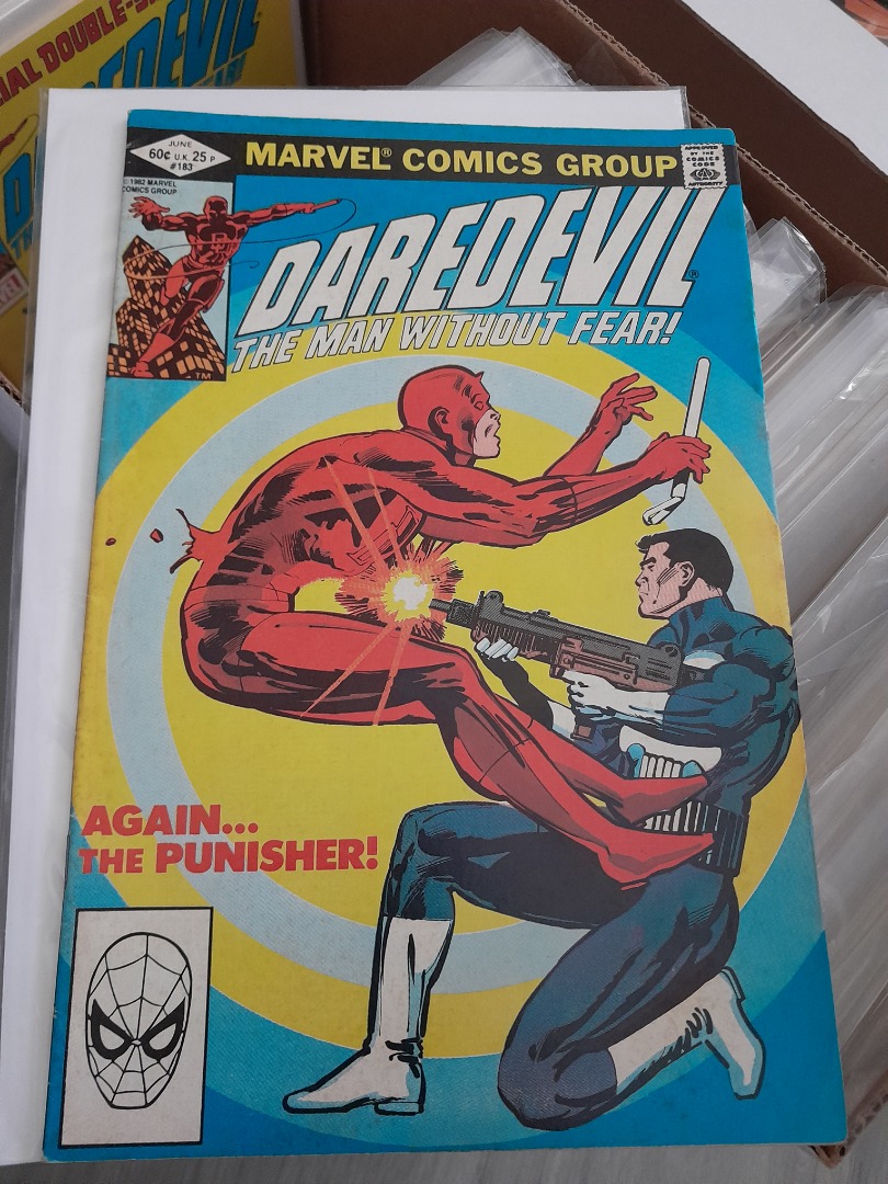 Daredevil #183 First Fight With Punisher Frank Miller Marvel Comics ...