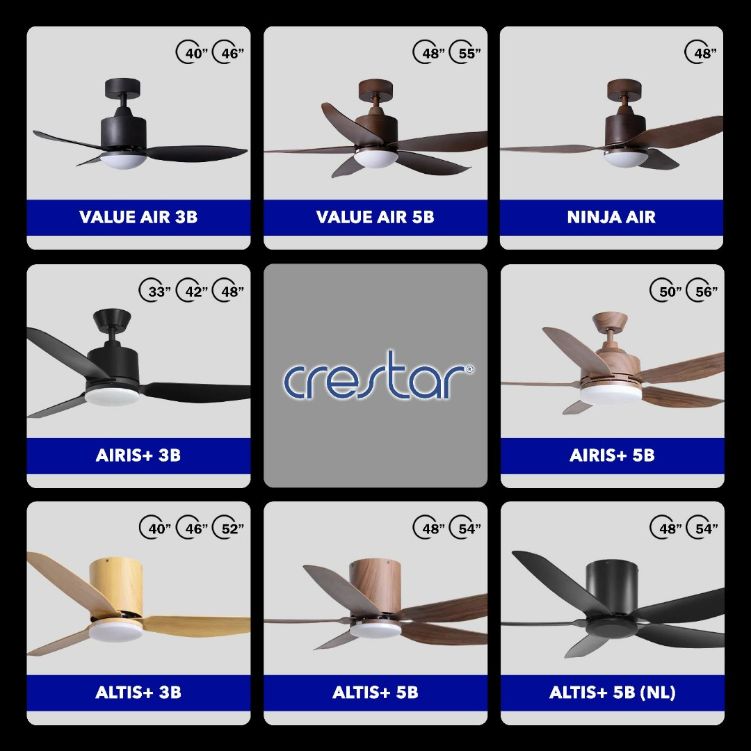 Crestar DC CEILING FAN [FREE DELIVERY / INSTALLATION], Furniture & Home ...
