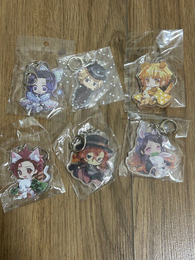 demon slayer/ nakahara chuuya keychain/ mikey sano , Hobbies & Toys ...