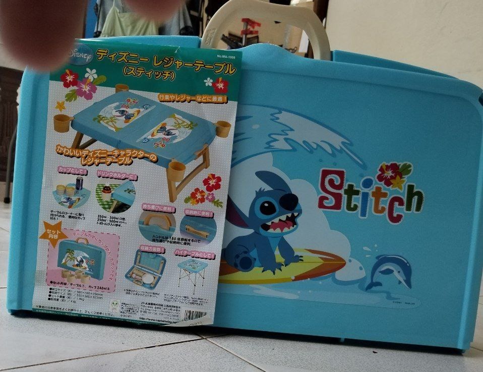 Disney Stitch Kids Table Foldable Plastic from Japan, Furniture & Home ...