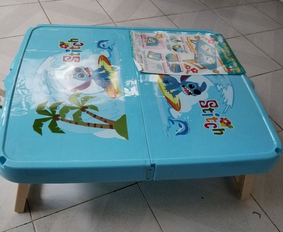 Disney Stitch Kids Table Foldable Plastic from Japan, Furniture & Home ...