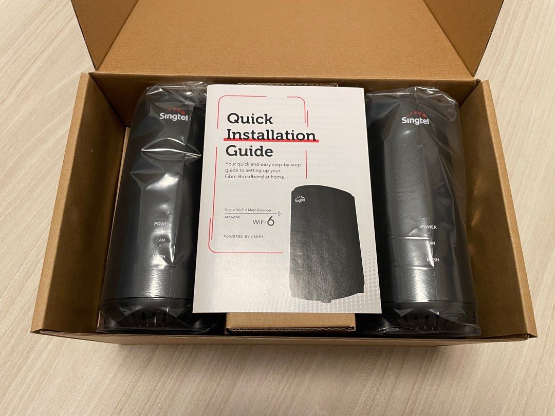 DUAL PACK Singtel Wi-Fi 6 Mesh Extender, TV & Home Appliances, Other ...