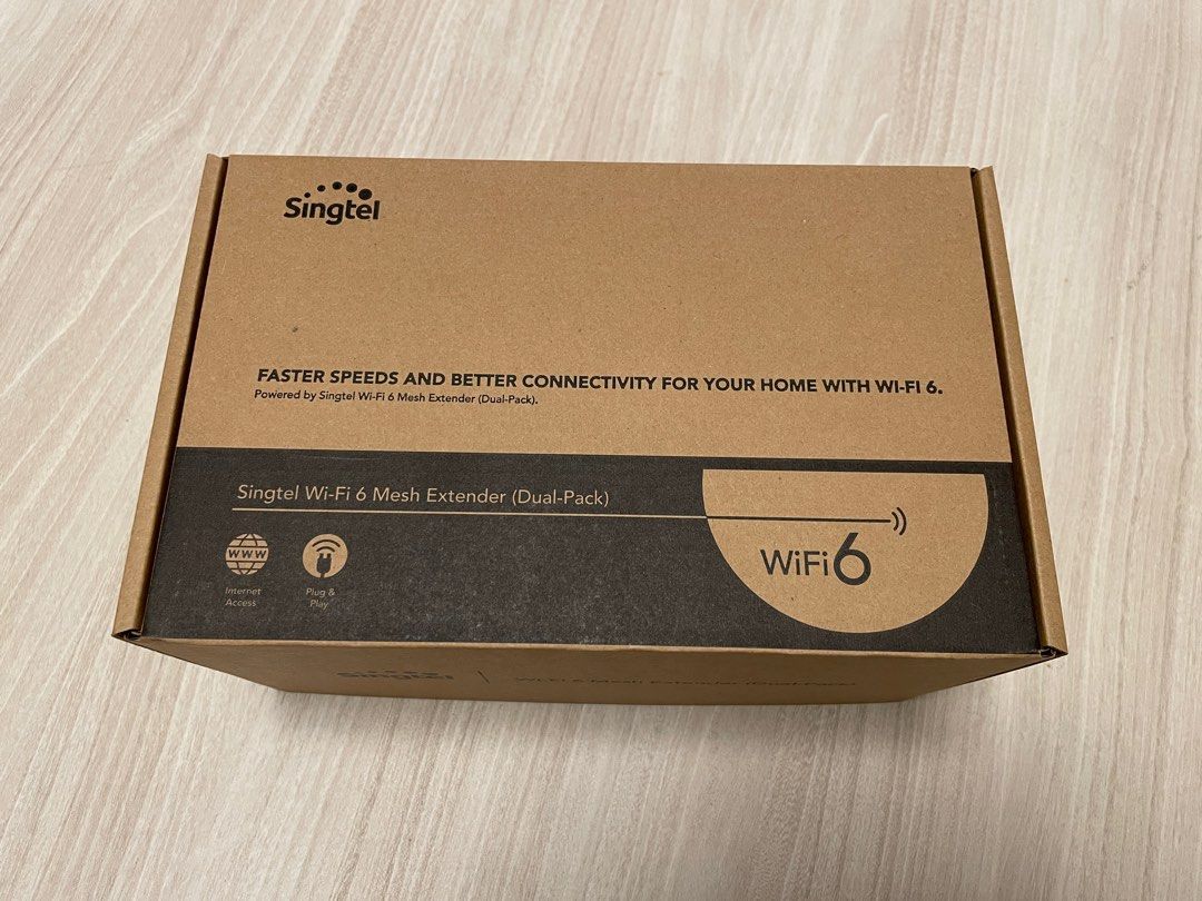 DUAL PACK Singtel Wi-Fi 6 Mesh Extender, TV & Home Appliances, Other ...