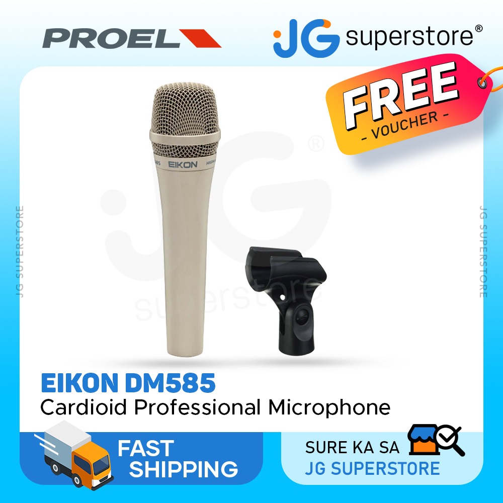 Eikon by PROEL DM585 Professional Handheld Cardioid Vocal Dynamic Flat ...