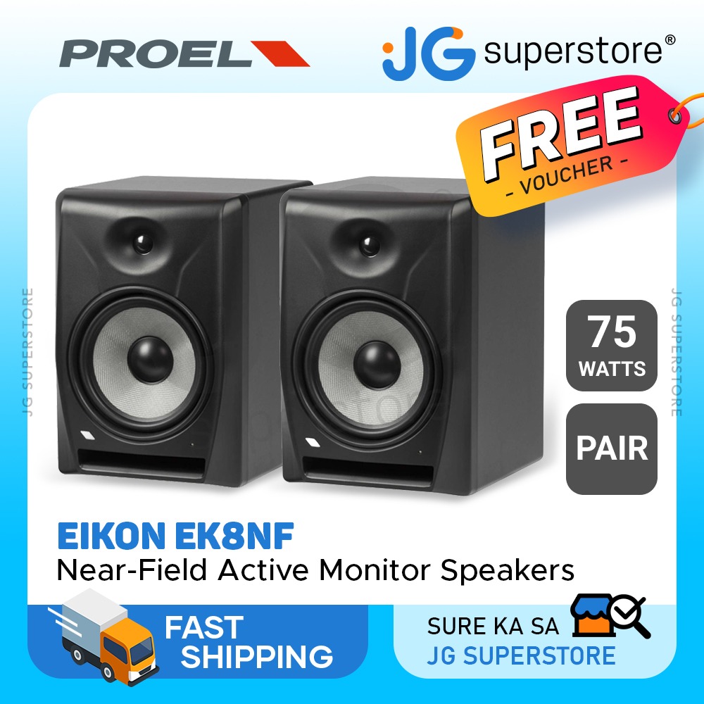 Eikon by PROEL EK8NF 75W 8" Near-Field Bi-Amped Class AB 2-Way (PAIR ...