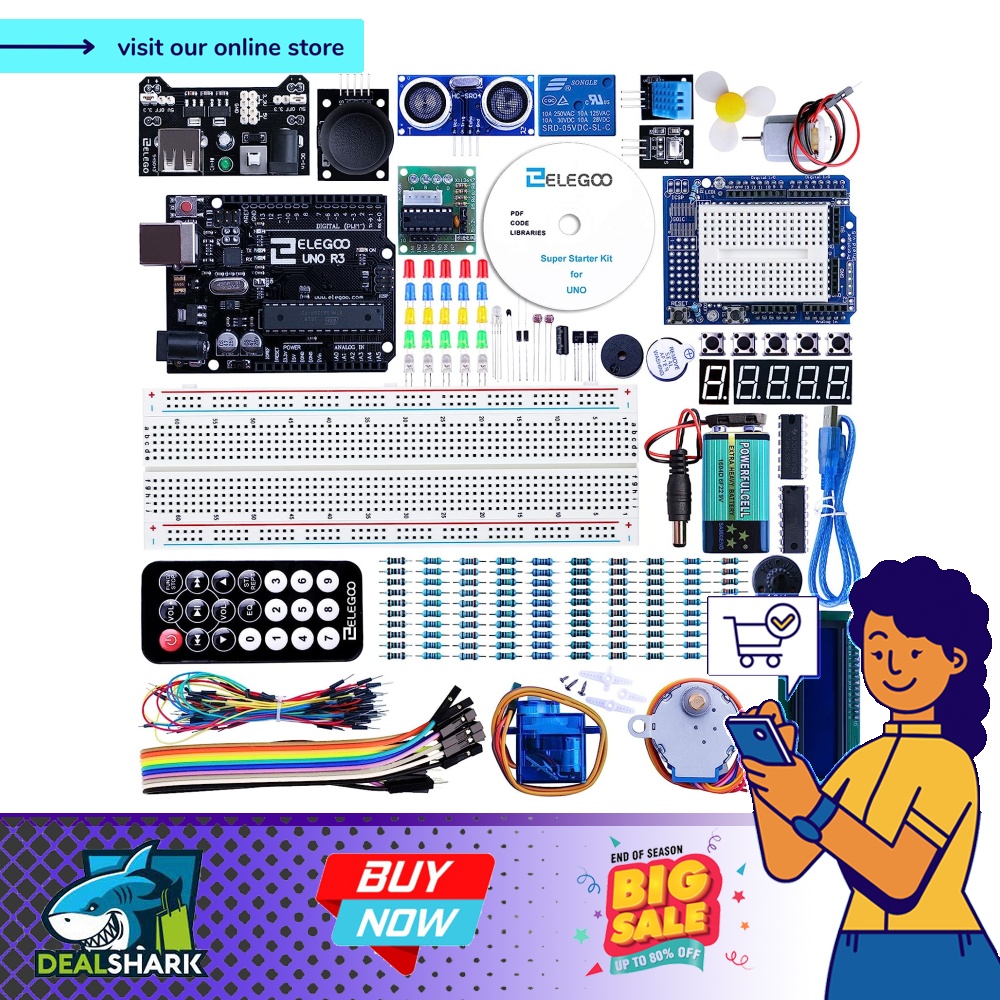 Elegoo Uno Project Super Starter Kit With Tutorial And Uno R3