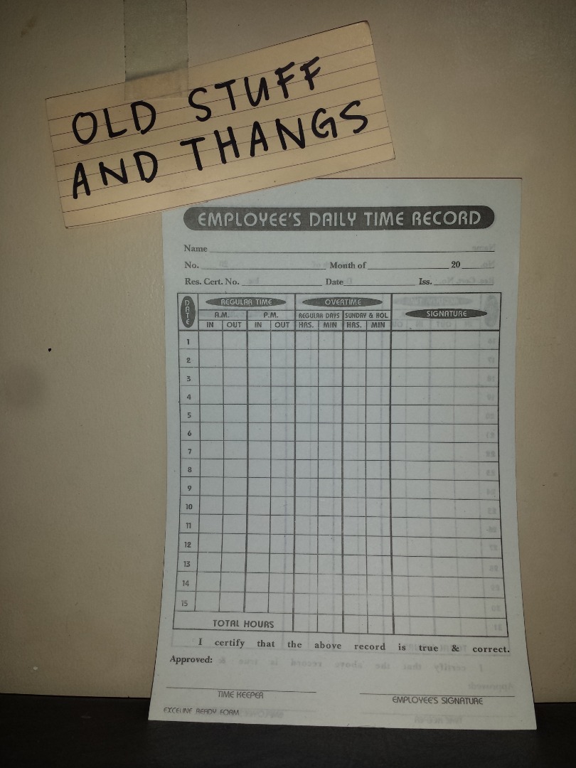employee's daily time record pad paper, Hobbies & Toys, Stationary ...