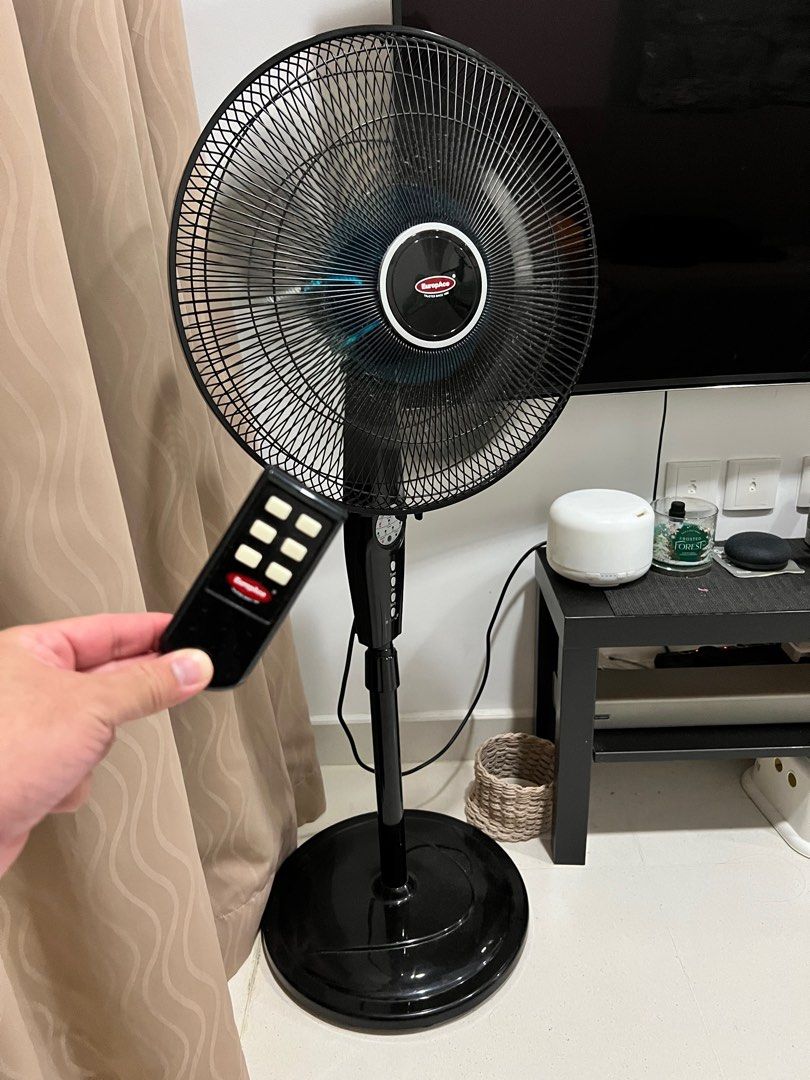 EuropAce Stand Fan w/ remote, Furniture & Home Living, Lighting & Fans ...