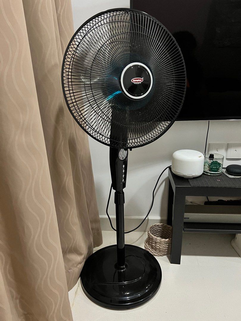 EuropAce Stand Fan w/ remote, Furniture & Home Living, Lighting & Fans ...