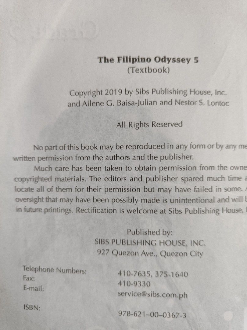 Filipino Odyssey on Carousell