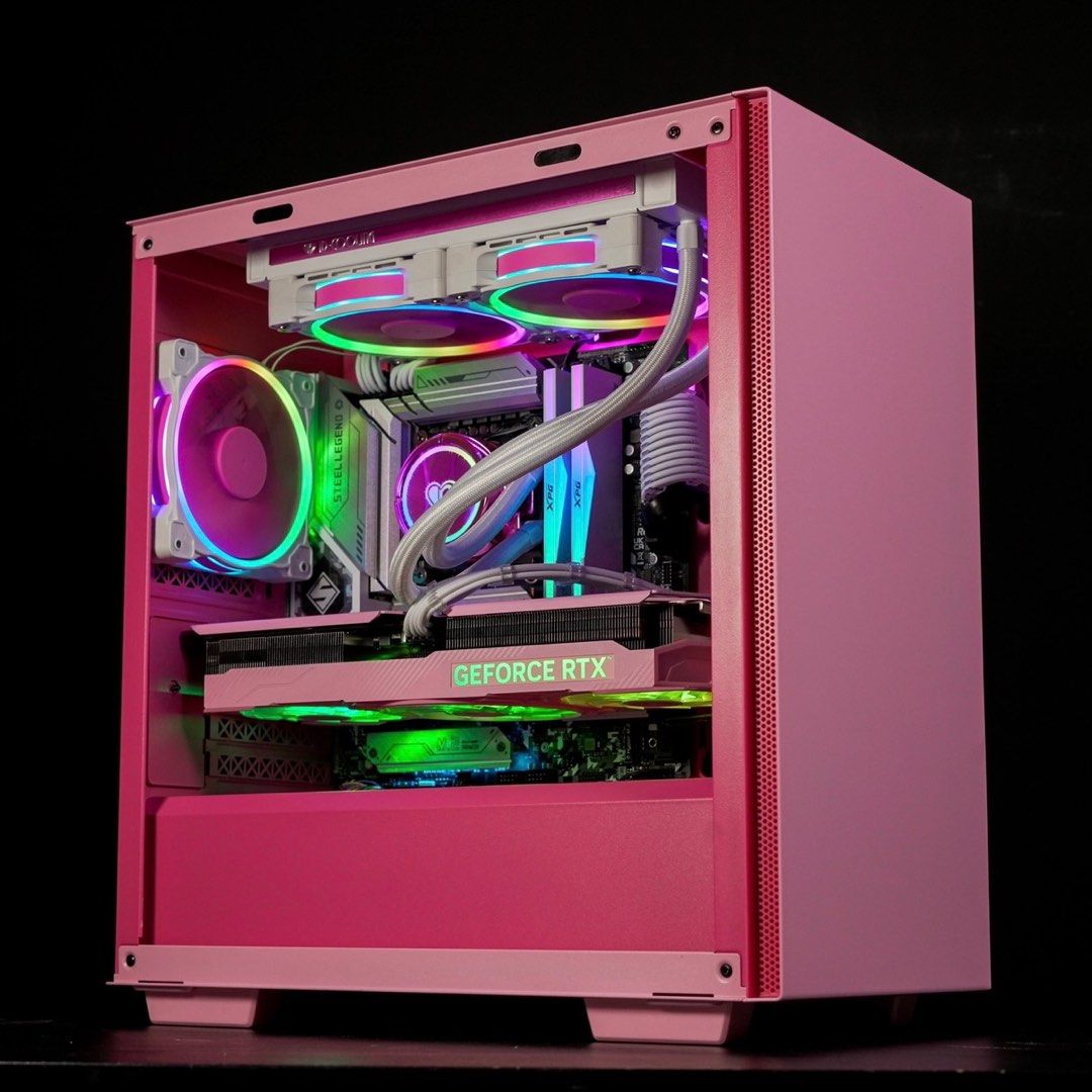 FLASH PINK SALE 4070 PINK + Ryzen 5 7600 custom pc gaming pc computer ...