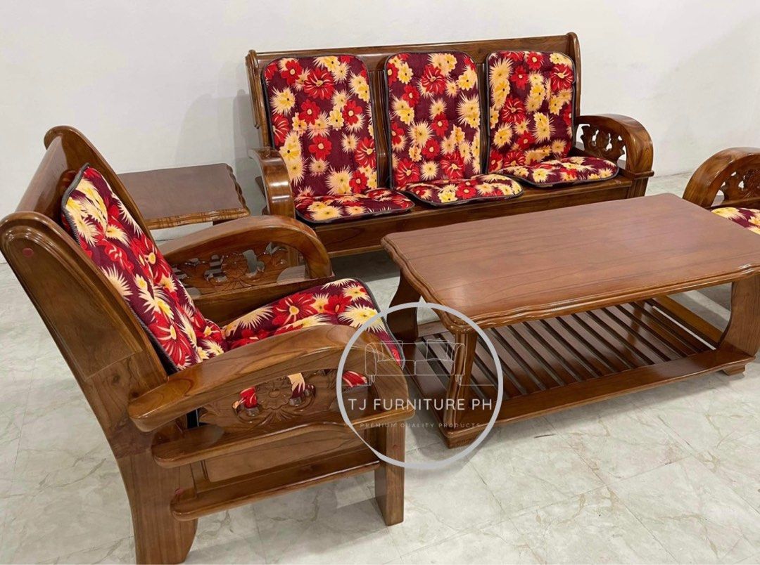 Flower Wooden Sala Set, Furniture & Home Living, Furniture, Sofas on ...