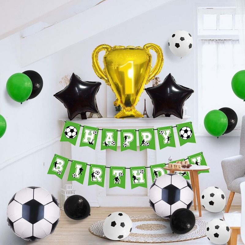 Football Soccer Theme Birthday Party Decorations Including Banner ...