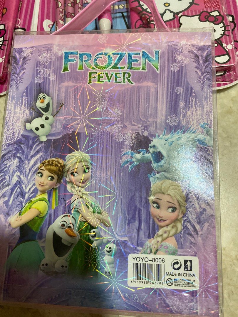 Frozen hello kitty Mickey Mouse wallet stationery sets, Hobbies & Toys ...